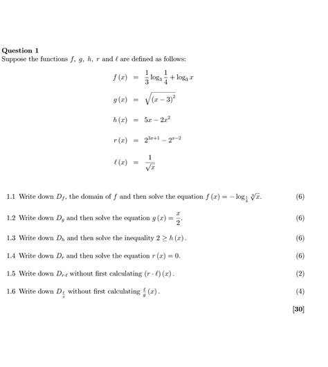 Solved Question Suppose The Functions F G H R And L Are Chegg Com