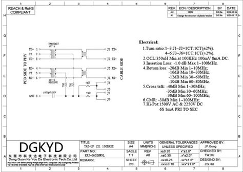 Pcb Surface Mount Rj45 Ethernet Connector Shielded With Internal Magnetics