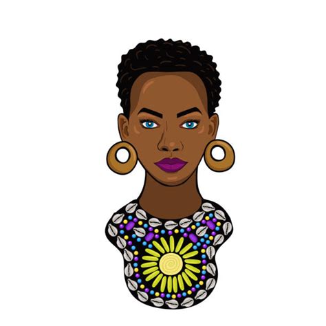 Tribal African Women Clip Art Illustrations Royalty Free Vector