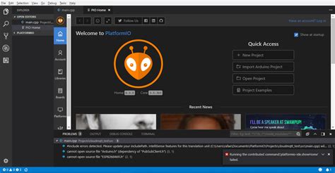 Platformio Buttons Not Showing On Vscode · Issue 111 · Platformioplatformio Vscode Ide · Github