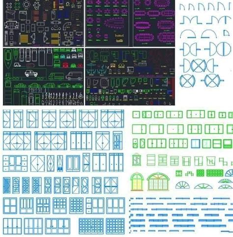 Autocad Block Library Door And Window Tree Autocad Chair Meeting Vehicle FantasticEng