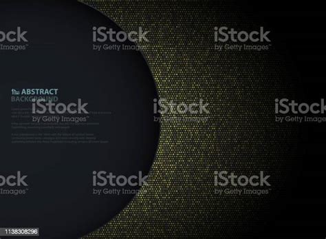 추상 황금 원은 복사 공간의 왼쪽 원 어두운 배경으로 패턴 디자인을 반짝이 종이 컷 프리 젠 테이 션 광고 포스터 아트 워크에서 장식 0명에 대한 스톡 벡터 아트 및 기타