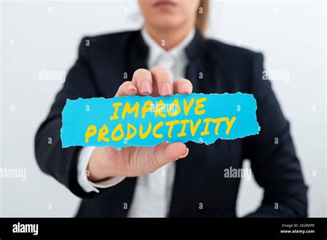Conceptual Caption Improve Productivity Word Written On Enhance The