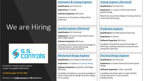 s s controls on linkedin hiring vacancy
