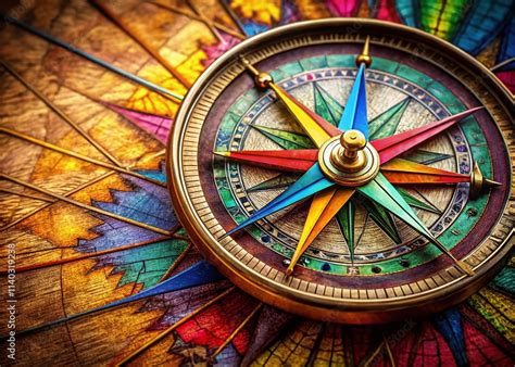 Compass Rose Image Nautical Chart Symbol Rose Of Winds Direction Finder Cartography