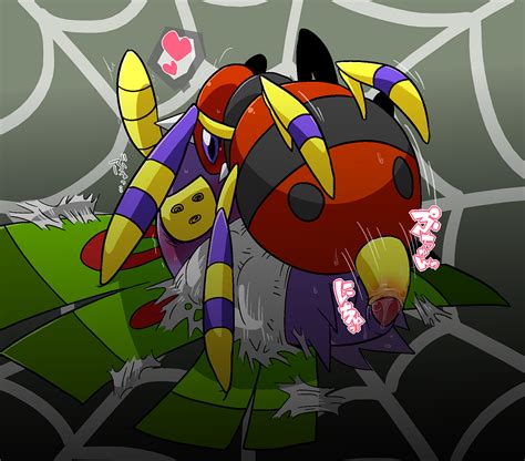 Rule 34 Arachnid Ariados Arthropod Blush Duo Dustox Heart Horn Insects Japanese Text Kageyama