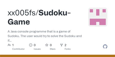 Github Xx005fssudoku Game A Java Console Programme That Is A Game