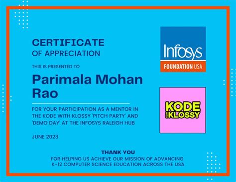 Parimala Mohan Rao On Linkedin Thank You Katherine E Maloney Beth