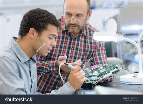 Electrical Engineering Student Soldering Circuit Stock Photo Shutterstock