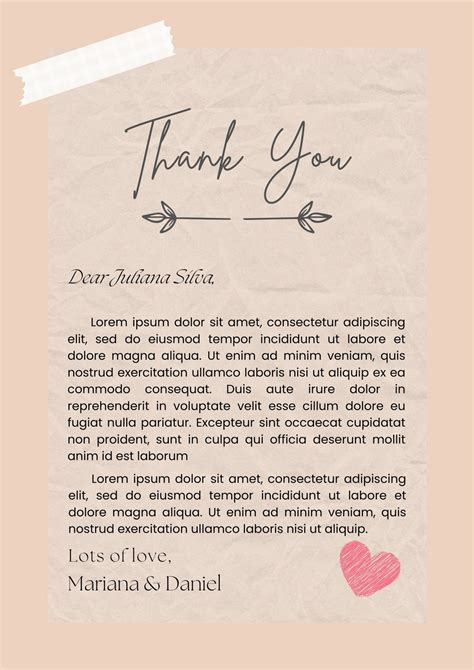 Thank You For Everything Letter