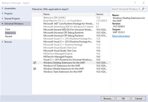 Visual Studio How To Add Winmd Reference To Controlchanneltrigger Stack Overflow