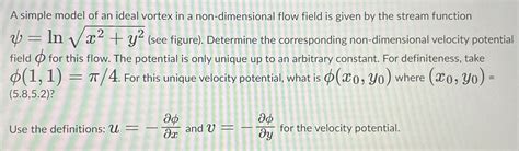 Solved By An Expert A Simple Model Of An Ideal Vortex In A