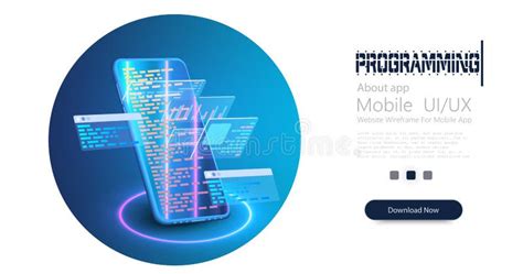 Programming And Software Development Web Page Banner Program Code On Screen Device Software