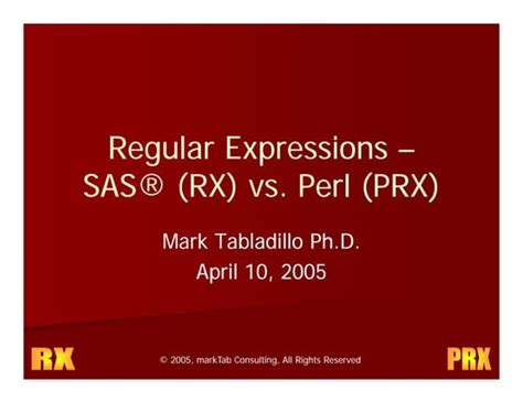 Regular Expressions In Sas Enterprise Guide Ppt