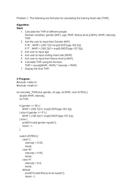 Cps Lab 3 Problem 1 The Following Are Formulas For Calculating The