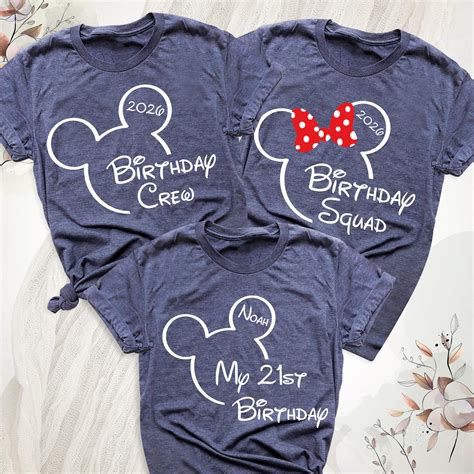Custom Disney 21st Birthday Party T Shirt Trip Shirts Disney Birthday