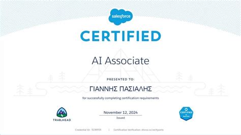 Salesforce Certification Artificialintelligence Salesforceai Giannis Pasialis