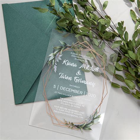 Clear Acrylic Invitation — Ksw Exclusive Invitations