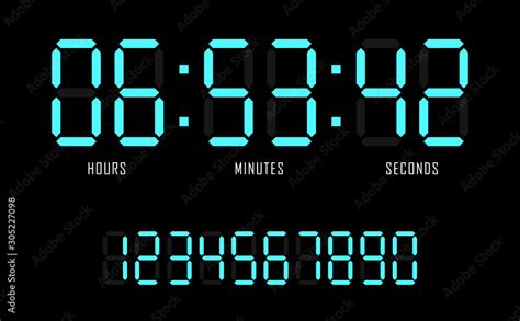 Countdown Website Vector Flat Template Digital Clock Timer Background Stock Vector Adobe Stock