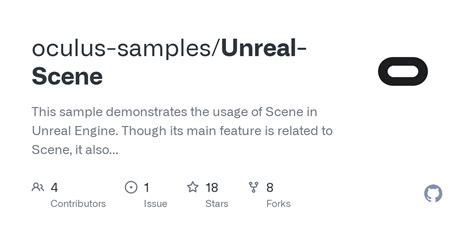 Github Oculus Samplesunreal Scene This Sample Demonstrates The Usage Of Scene In Unreal