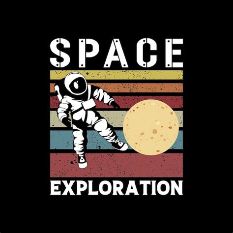 Premium Vector Space Exploration Retro Vintage Illustration Design