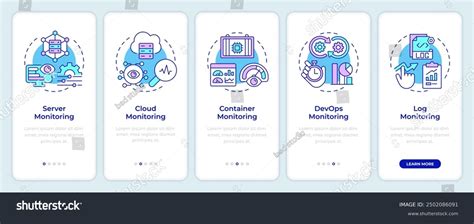 Monitoring Types Onboarding Mobile App Screen Stock Vector Royalty Free 2502086091 Shutterstock