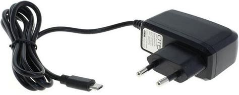 USB Micro B Thuislader Met Vaste Kabel A Zwart Meter Bol