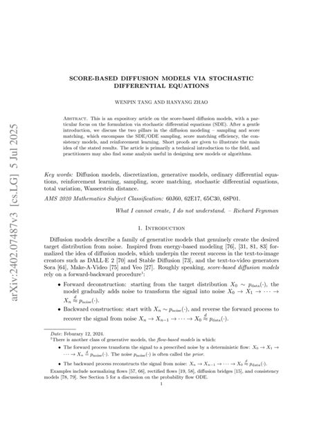 Score Based Diffusion Models Via Stochastic Differential Equations A