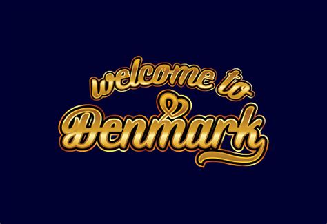 덴마크 어 단어 텍스트 창조적 인 글꼴 디자인 일러스트에 오신 것을 환영합니다 환영 사인 관광에 대한 스톡 벡터 아트 및 기타 이미지 관광 디자인 라벨 Istock