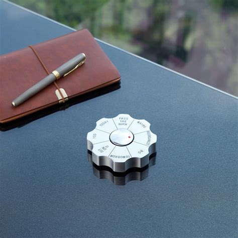 Executive Silver Desk Toy Stress Free Decisions With Metal Decision