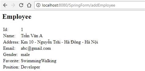 Spring Mvc 4 Code Ví Dụ Spring Mvc Form Xử Lý Form Spring Mvc