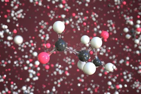 Metaldehyde Molecule Scientific Molecular Model 3d Rendering Stock