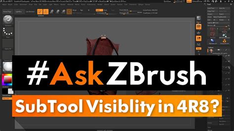 AskZBrush How Can I Change The Visibility Of All SubTools In ZBrush R YouTube