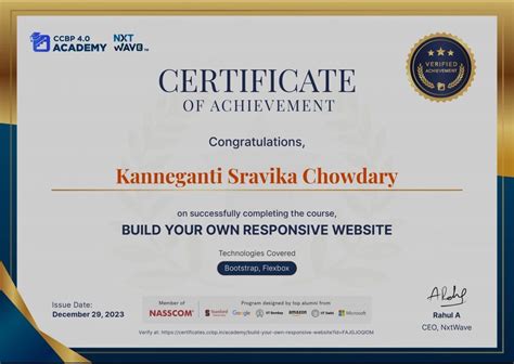 Kanneganti Sravika Chowdary On Linkedin Nxtwave