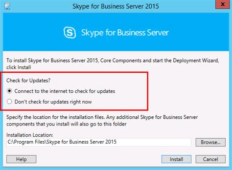 Install Skype For Business Server On Servers In The Topology Skype For Business Server 2015