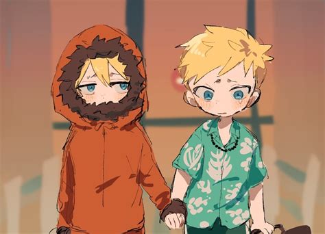 Kenny Mccormick And Butters Stotch South Park Drawn By Nojiko