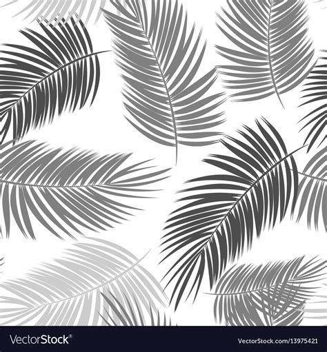 Palm Leaf Seamless Pattern Background Royalty Free Vector