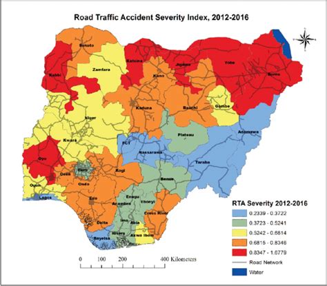 Road Traffic Accident Severity Index For The Cumulative Years 2012 2016 Download Scientific