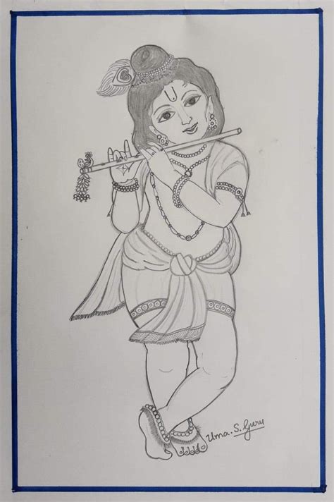 Krishna Images To Draw Easy