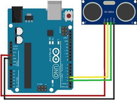 Arduino Uno Ultrasonic Sensor Circuit Diagram