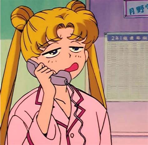 Usagi On The Phone In 2022 Sailor Moon Usagi Sailor Moon Aesthetic