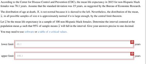Solved According To The Center For Disease Control And
