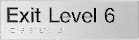 Braille Exit Sign Level Discount Safety Signs New Zealand
