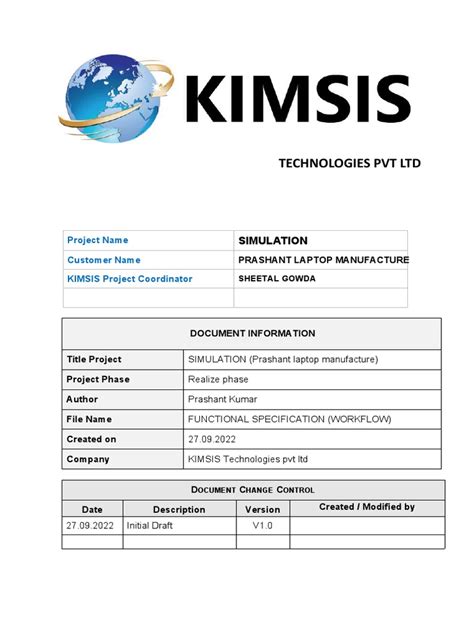 functional specification workflow pdf specification technical