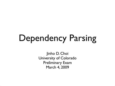 Dependency Parsing Pdf