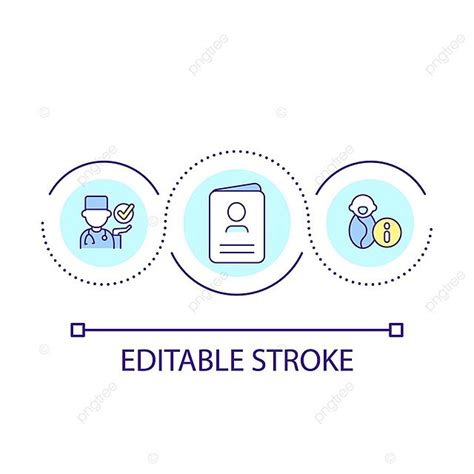 Birth Certificate Loop Concept Icon Program Lineart Modern Vector