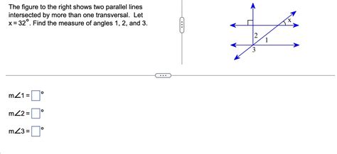 Solved The Figure To The Right Shows Two Parallel Lines Intersected Course Hero