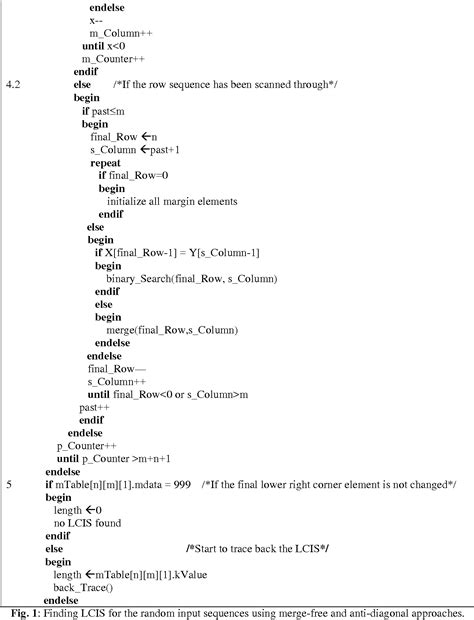 figure 1 from another algorithm for computing longest common increasing