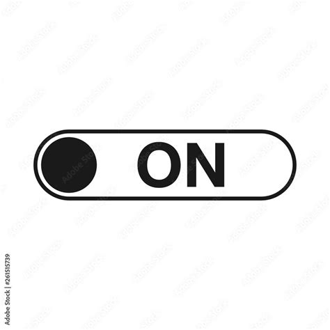 On Button Icon Power Button Vector Illustration On Off Button Toggle Buttons Icon Stock