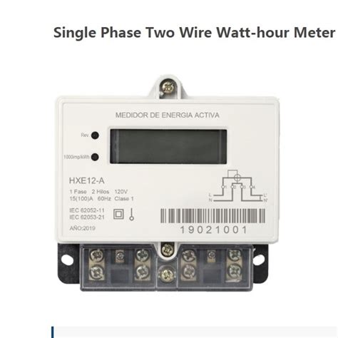 Simple Energy Meter Hxe12 A Single Phase Two Wire Watt Hour Meter